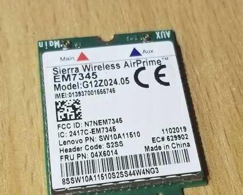 Новый модем LTE-GPS Sierra EM7345 FRU 04X6015