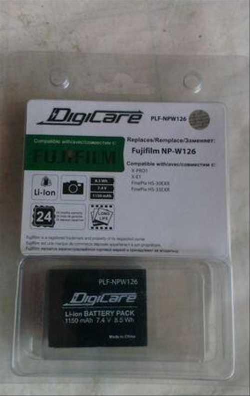 Аккумулятор для фотоаппарата DigiCare PLF-NPW126