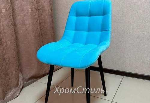 Мягкие кухонные стулья "Брусто" голубые