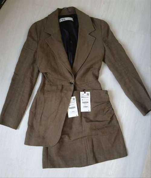 Костюм новый zara лен