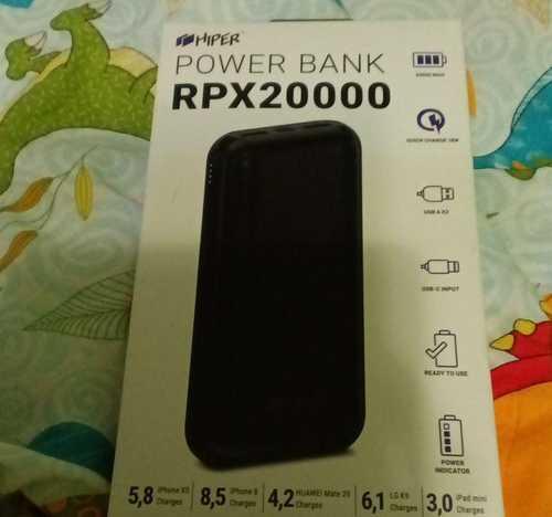 Аккумулятор power bank новая rpx20000