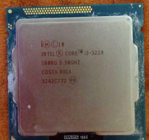 Процессор Intel core i3-3220 SR0RG 3,30GHZ