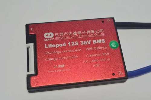 Плата контроля BMS lifepo4 12S 36V 40A