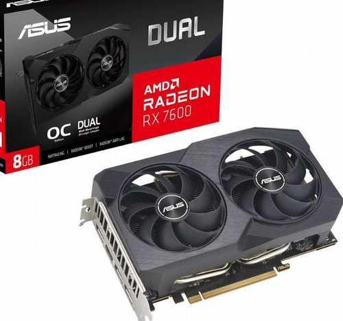 Видеокарта asus AMD dual RX 7600 OC V2