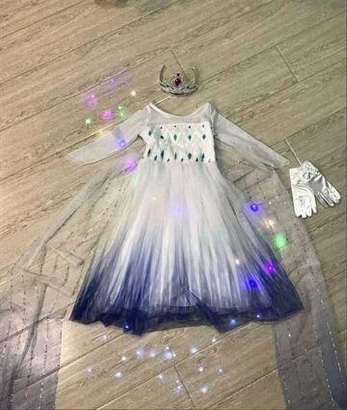 Платье Эльзы с короной из м/ф "Холодное сердце 2"