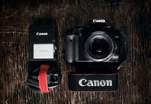 Фотоаппарат Canon 450d + объектив Helios 44-2