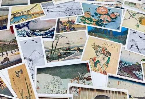 Набор винтажных открыток. Японская гравюра