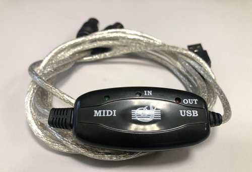 Midi usb переходник