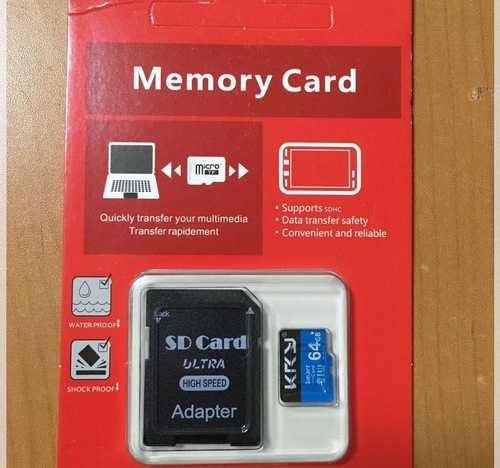 Карта памяти KRY microSD 64гб, 32гб