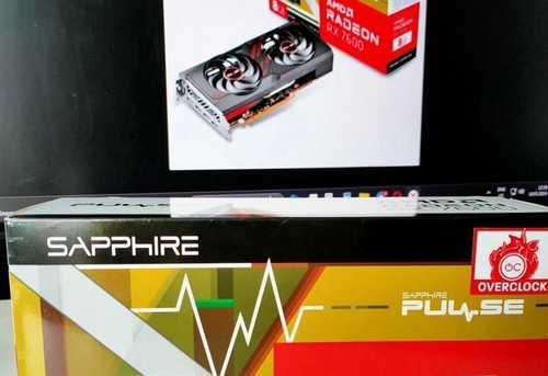 Видеокарта RX 7600 sapphire pulse OC 8GB новая