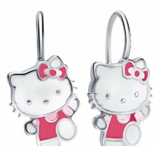 Сережки hello kitty