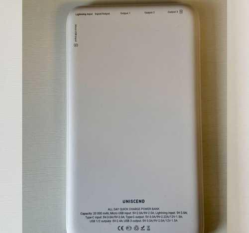 Uniscend Powerbank 20000 mAh