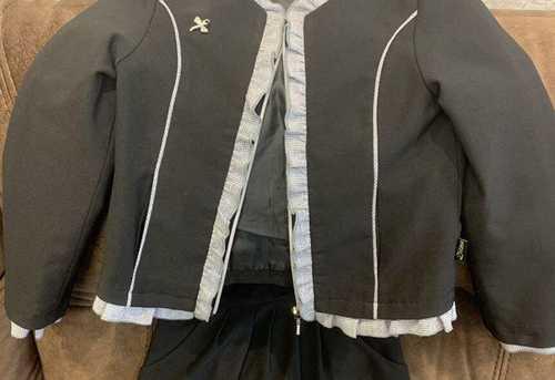 Школьный костюм пиджак и юбка 122см