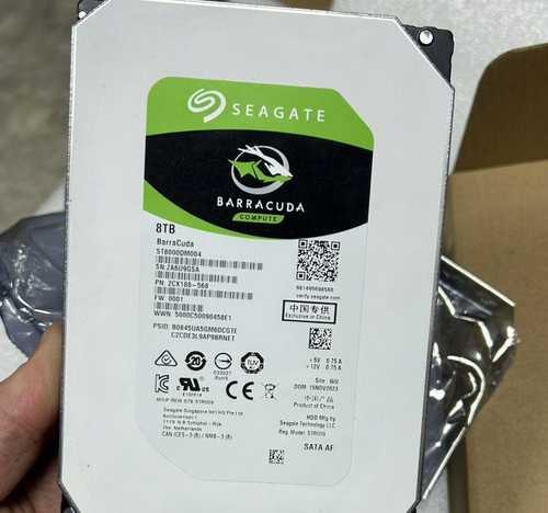 3.5" 8 тб Жесткий диск Seagate BarraCuda