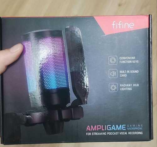 Микрофон Fifine AmpliGame A6 черный