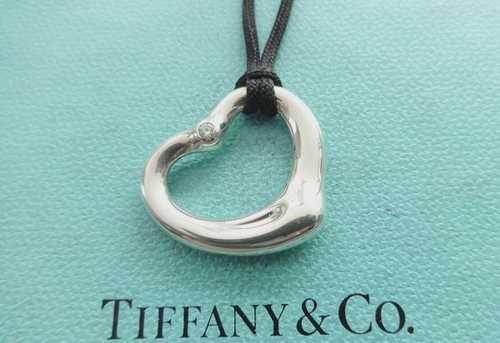 Подвеска-сердце с бриллиантом Tiffany&Co оригинал