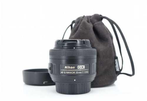 Nikon 35mm f/1.8G AF-S DX Nikkor отл. сост., обмен