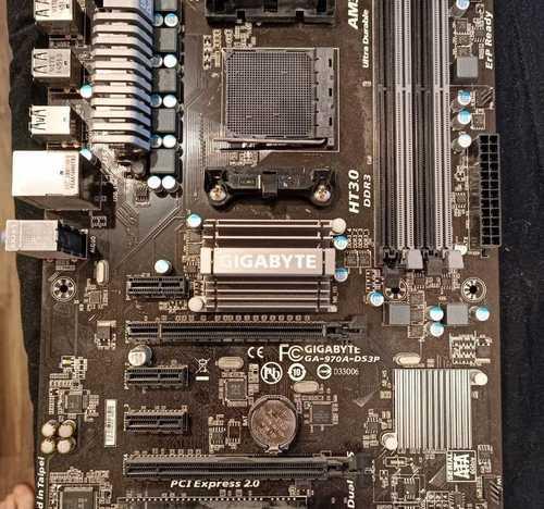 Материнская Плата Gigabyte GA 970 A, сокет AM3 