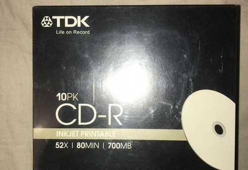 Диск CD-R 700 Mb Cake Box 10 шт. (TDK) 52x