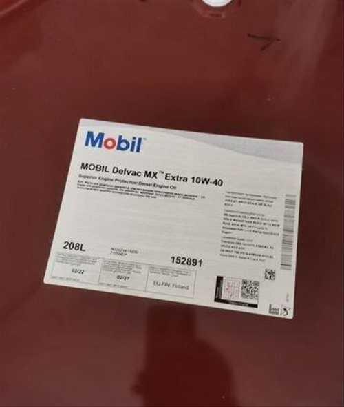 Моторное масло mobil delvac MX extra 10W-40 208Л