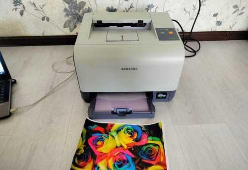 Цветной лазерный принтер Samsung CLP-300 исправный