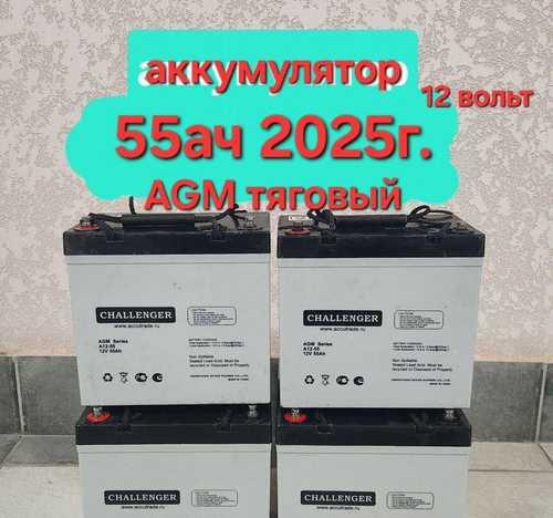 Аккумулятор 55 Ah 2025г. Agm тяговый