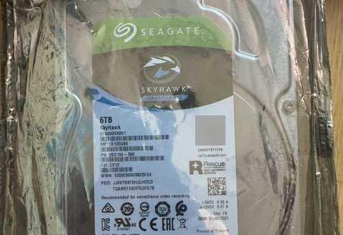 Жесткий диск Seagate Skyhawk ST6000VX001, 6тб, HDD