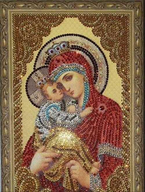 Икона Владимирской Божьей Матери (Икона из страз)