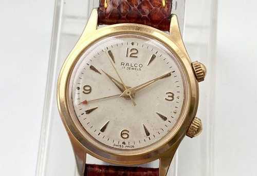 Часы будильник Ralco Швейцария. Винтаж 1950-е годы