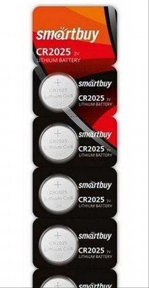 Батарейка таблетка Smartbuy CR2025/5B оригинальная