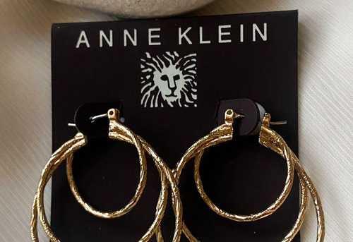 Новые серьги Anne Klein тройные кольца