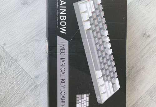 Игровая механическая клавиатура белая, серая