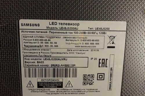 Телевизор samsung ue48j5200au на запчасти