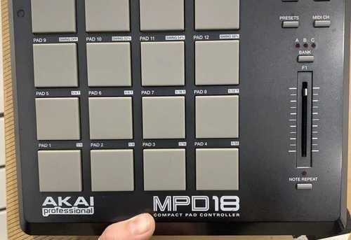 Midi контроллер akai mpd 18