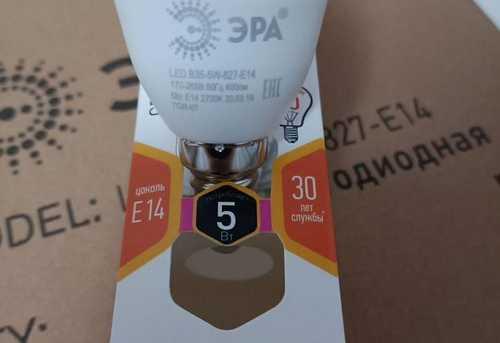 Упаковка ламп LED Эра E14, свеча, 5Вт, LED