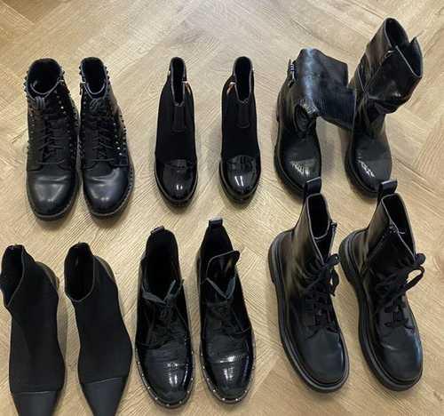 Ботильоны, туфли чулки, ботинки Stradivarius, H&M