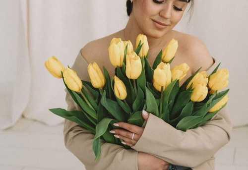 Тюльпаны к 8 марта, цветы, авторская флористика