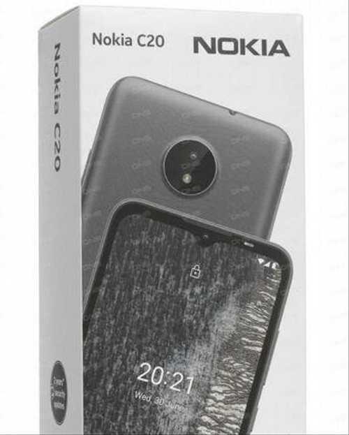 Смартфон Nokia C20 2/16Gb синий новый