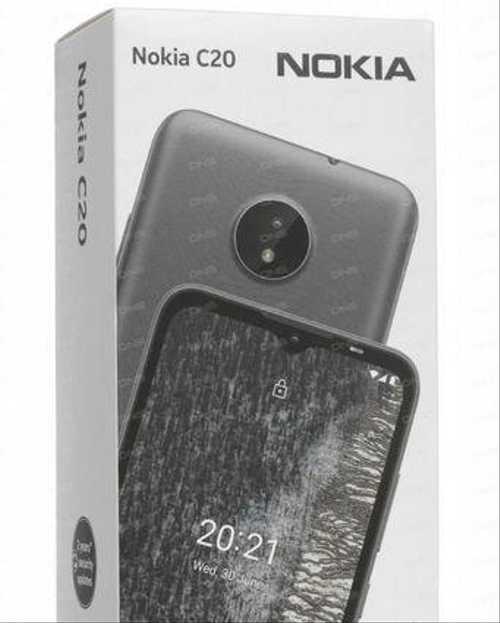 Смартфон Nokia C20 2/16Gb синий новый