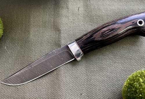 Шейный мини нож для городского ношения из дамаска