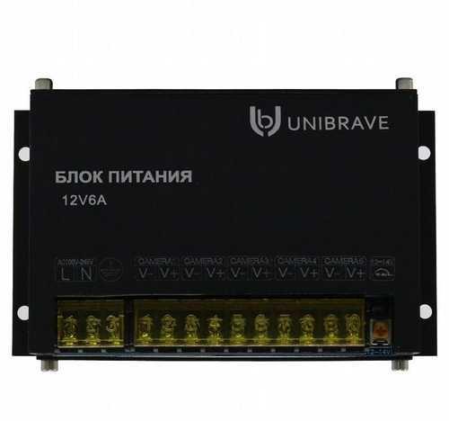 Блок питания Unibrave UB-бп-12V6А-5CH регулируемый