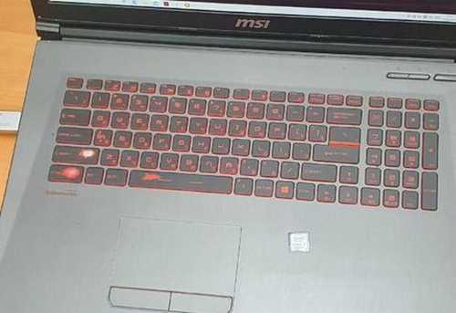 Игровой ноутбук 17.3" MSI GV72 8RD-039RU, 1128 ГБ, Core i7-8750H, RAM 8 ГБ, GeForce GTX 1050 Ti 4 ГБ