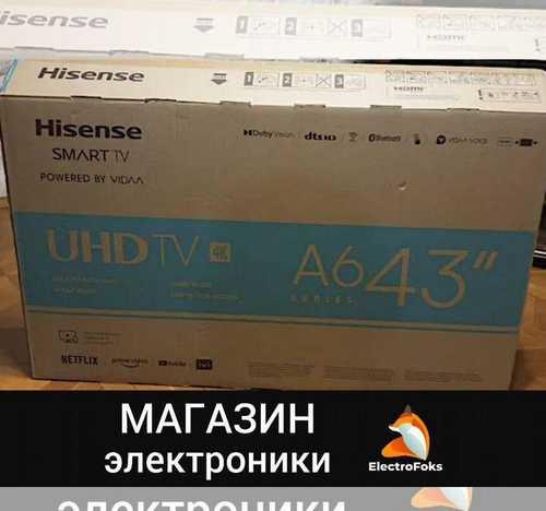 Телевизор Hisense 43 дюйма 4K Гарантия