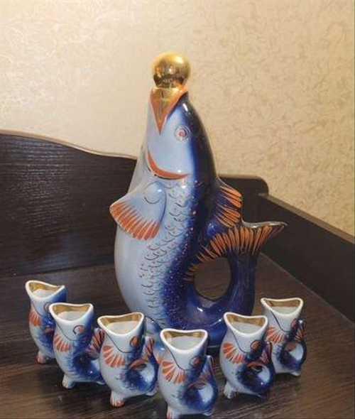 Фарфоровая посуда "Рыбки" СССР