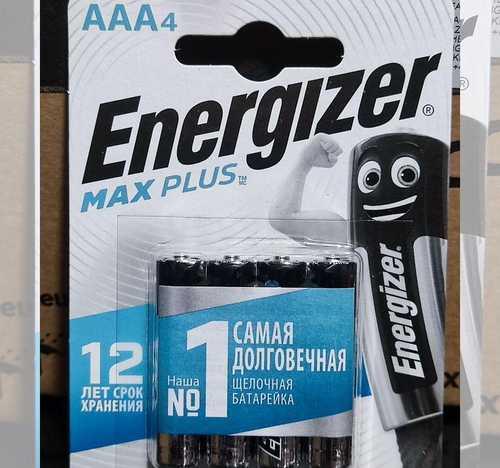 4 батарейки AAA Energizer Max Plus LR03