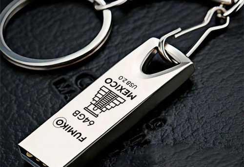 Флешка Мехико 64GB серебристая USB 2.0