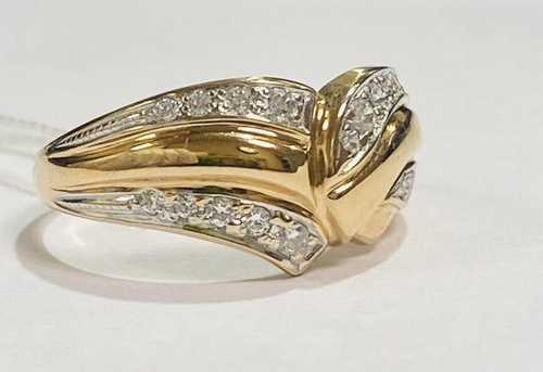 Золотое кольцо с фианитами (20400)*