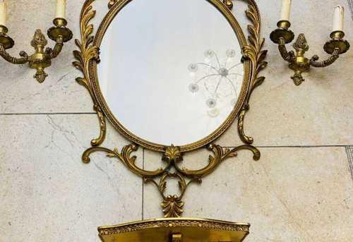 Старинное зеркало, бронза