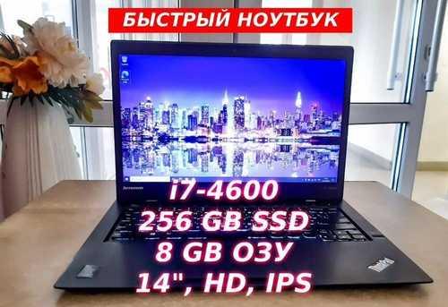 Быстрый ноутбук Lenovo ThinkPad x1 carbon i7-4600
