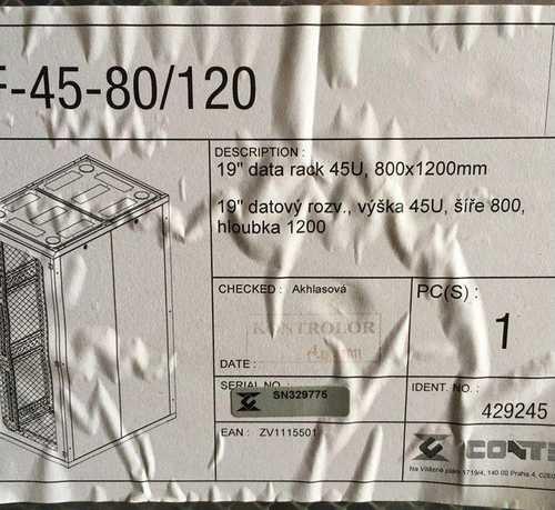 Шкаф серверный 45U Conteg RSF-45-80/120